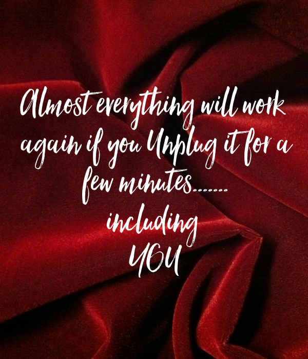 Zondag quote: unplugged